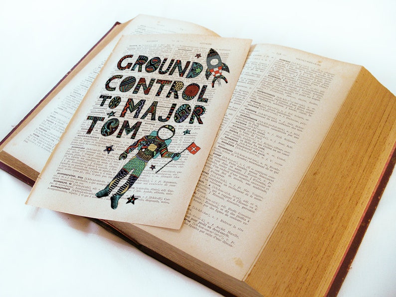 Major Tom Music Poster Inspiration Handmade Illustration Wall - Etsy