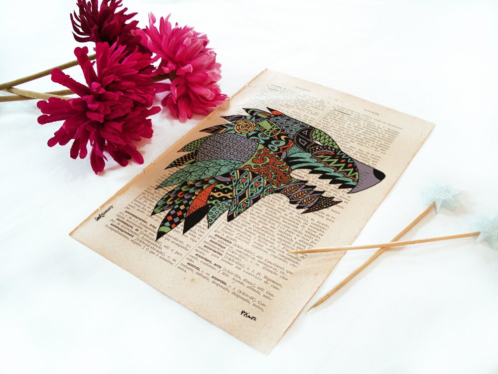 Stark Wolf GOT Poster Illustration Wall Art Print Printed on - Etsy