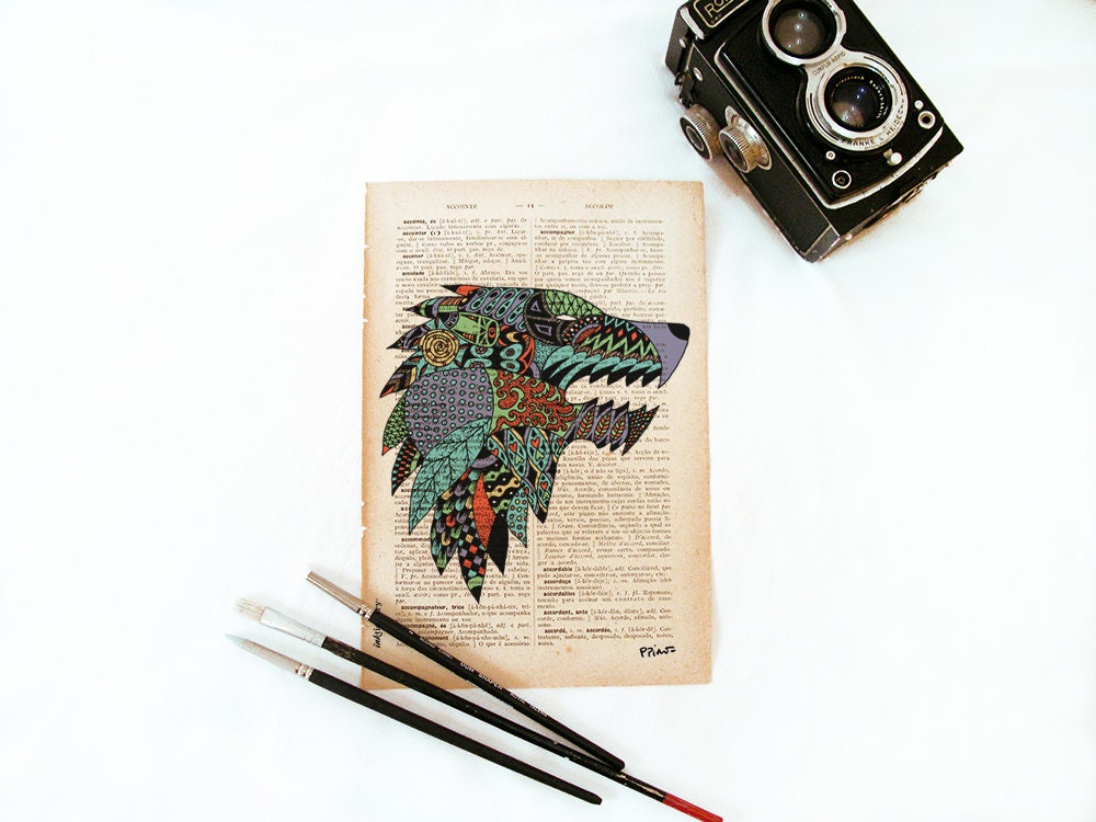 Stark Wolf GOT Poster Illustration Wall Art Print Printed on - Etsy