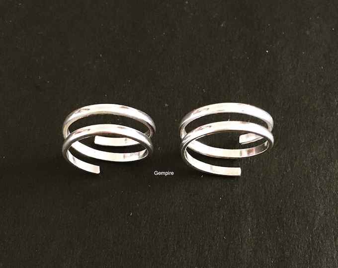 Spiral Toe Ring 925 Sterling Silver Toe Ring Adjustable Toe - Etsy