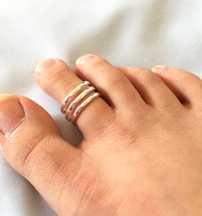 Sterling Silver Toe Ring Spiral Toe Ring, Adjustable Toe Ring, Spring ...