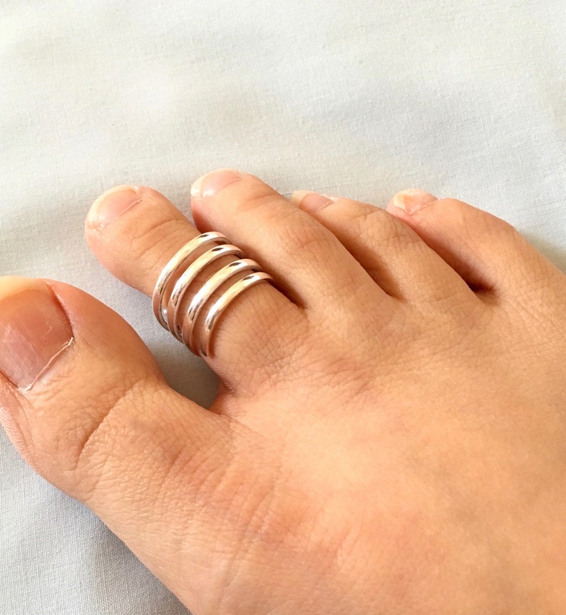 Spiral Toe Ring 925 Sterling Silver Toe Ring Adjustable Toe | Etsy