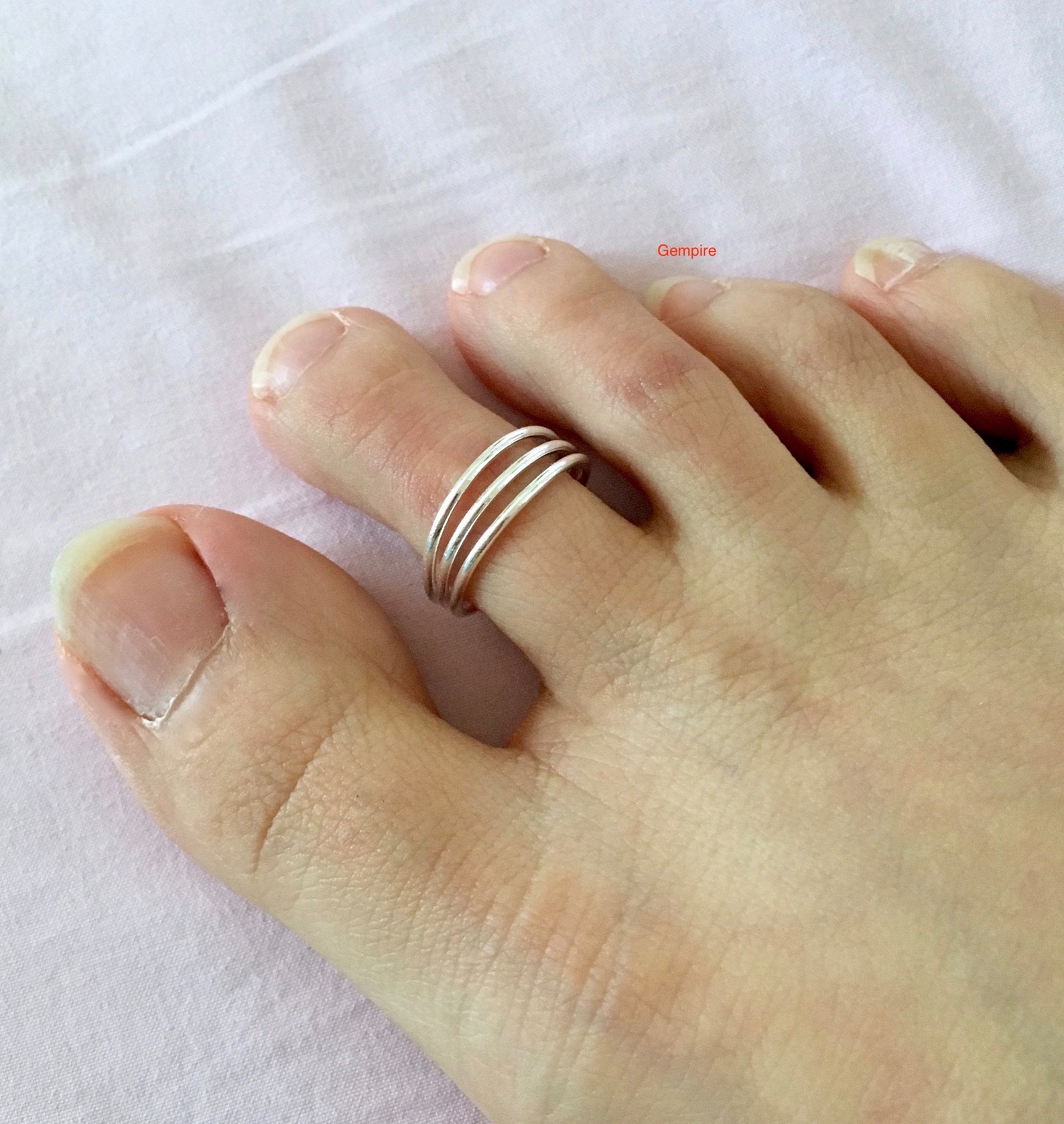 Spiral Toe Ring - 925 Sterling Silver Adjustable Spring Toe Ring ...