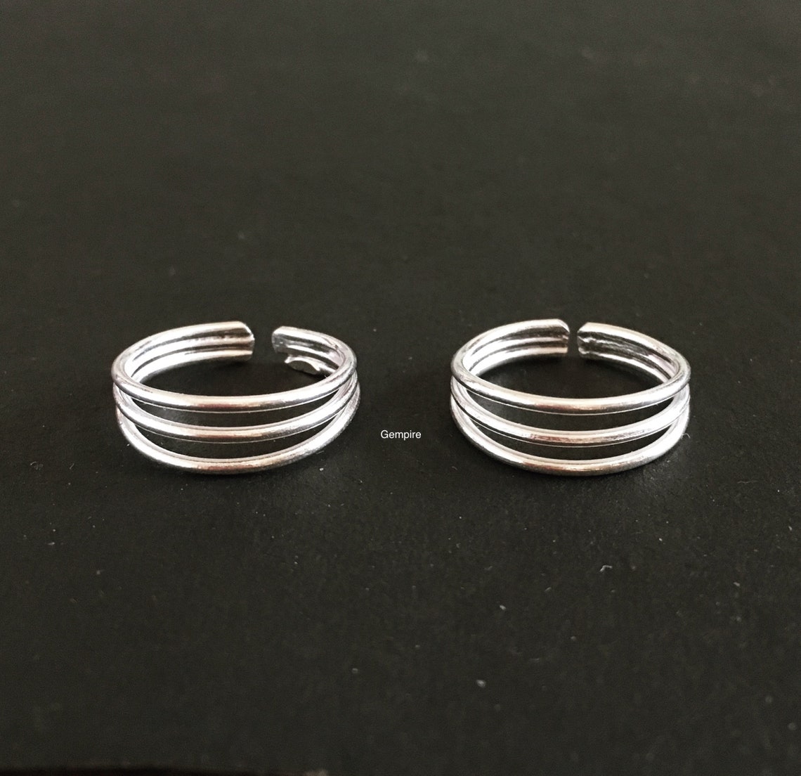Spiral Toe Ring - 925 Sterling Silver Adjustable Spring Toe Ring ...
