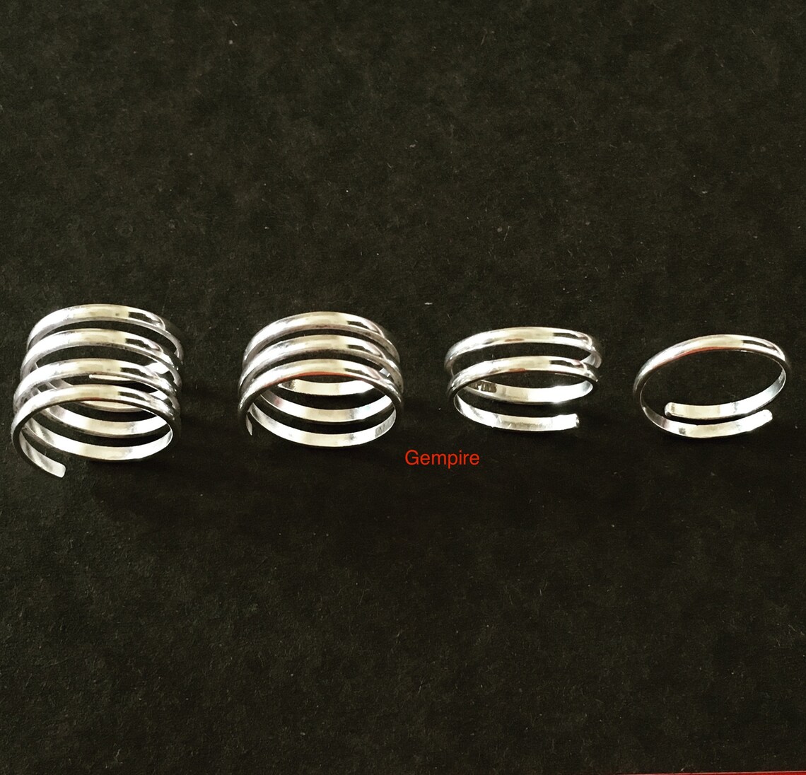 Spiral Toe Ring - 925 Sterling Silver Toe Ring, Adjustable Toe Ring ...