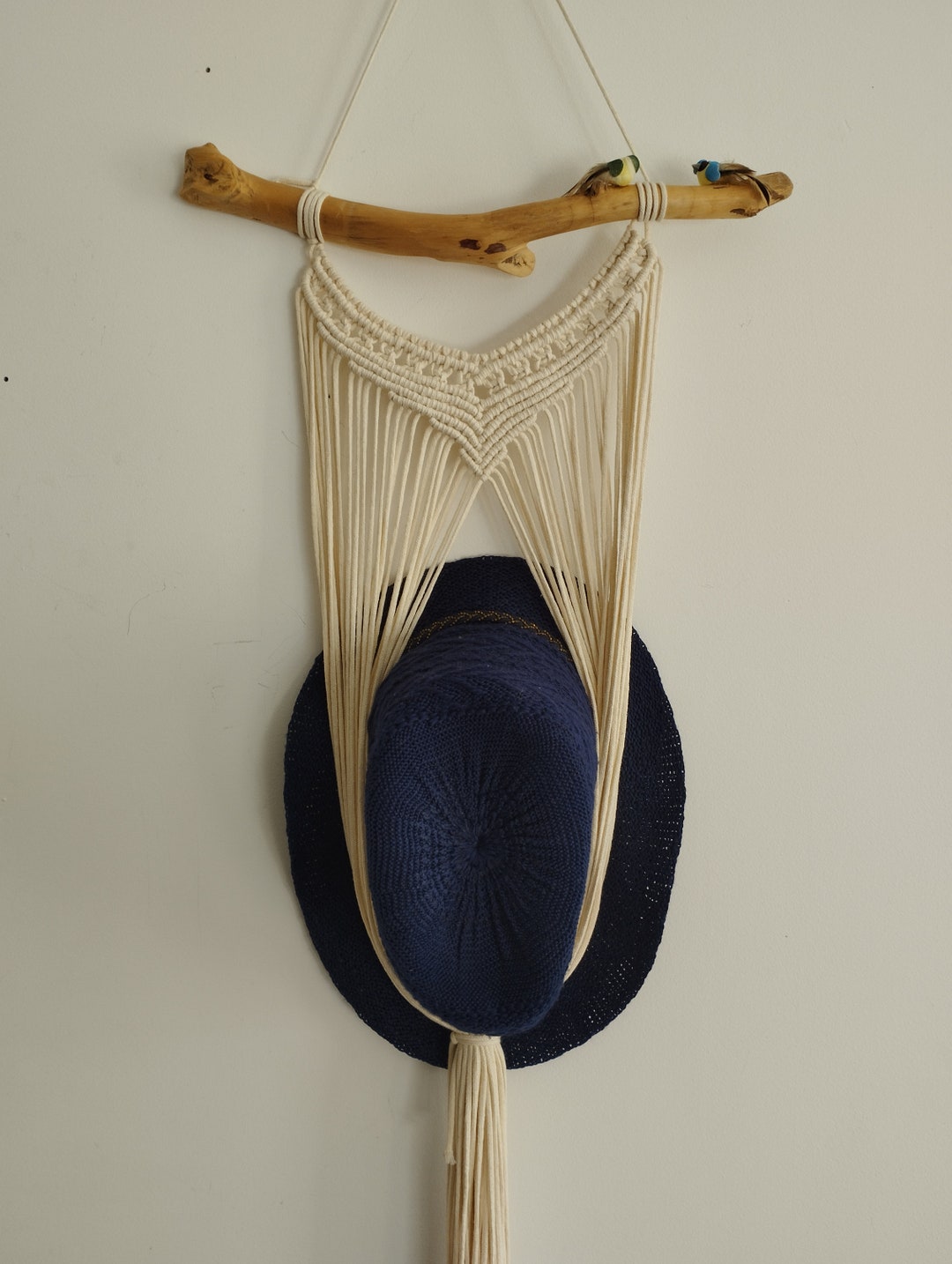 MACRAME HAT HOLDER Hat Holder Hat Display Wall Decoration Boho Chic ...