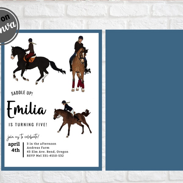 Equestrian Birthday Party Invitation - Etsy