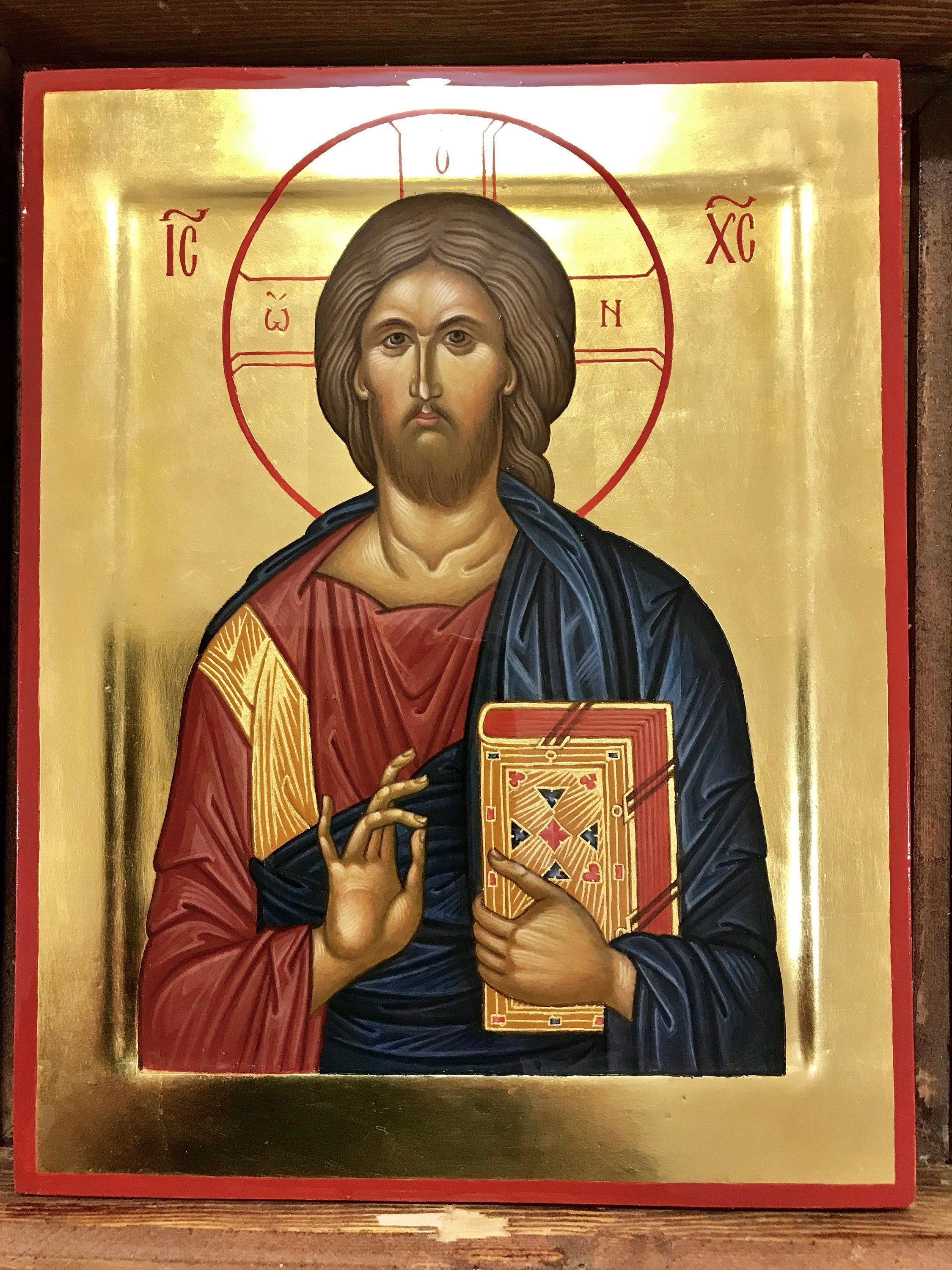 Jesus Christus Ikone Jesus Christus Pantokrator Ikone | Etsy