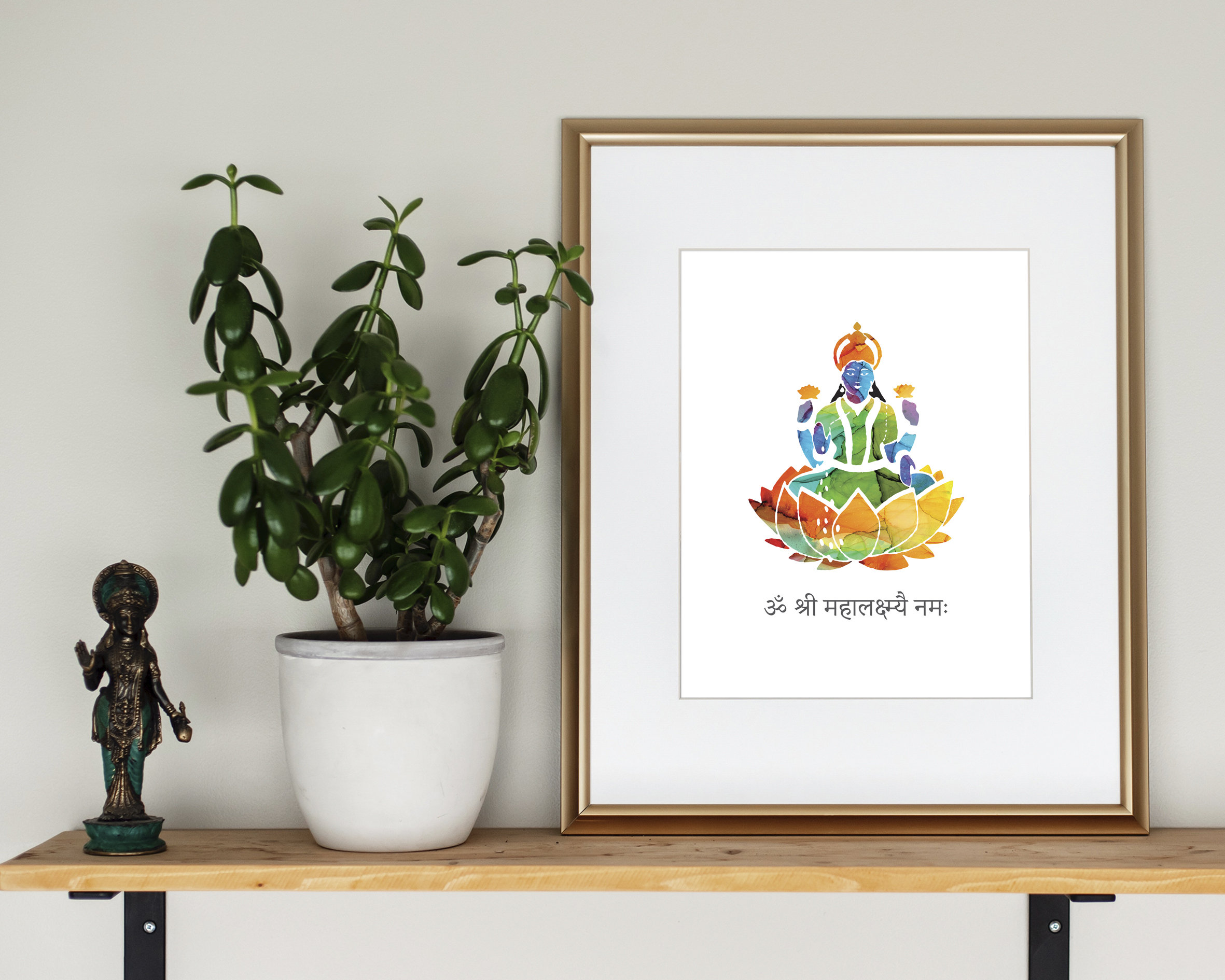 Sri Lakshmi Print, Instant Download Hindu Wall Art - Etsy
