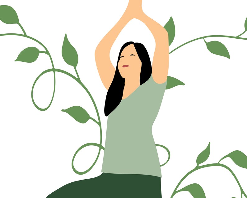 Tree Pose Yoga Poster Yoga Gift Meditation Wall Art Yoga - Etsy