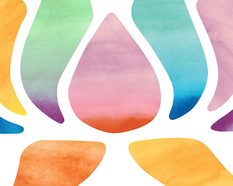 Lotus With Peace Mantra Yoga Print Meditation Poster Yoga - Etsy