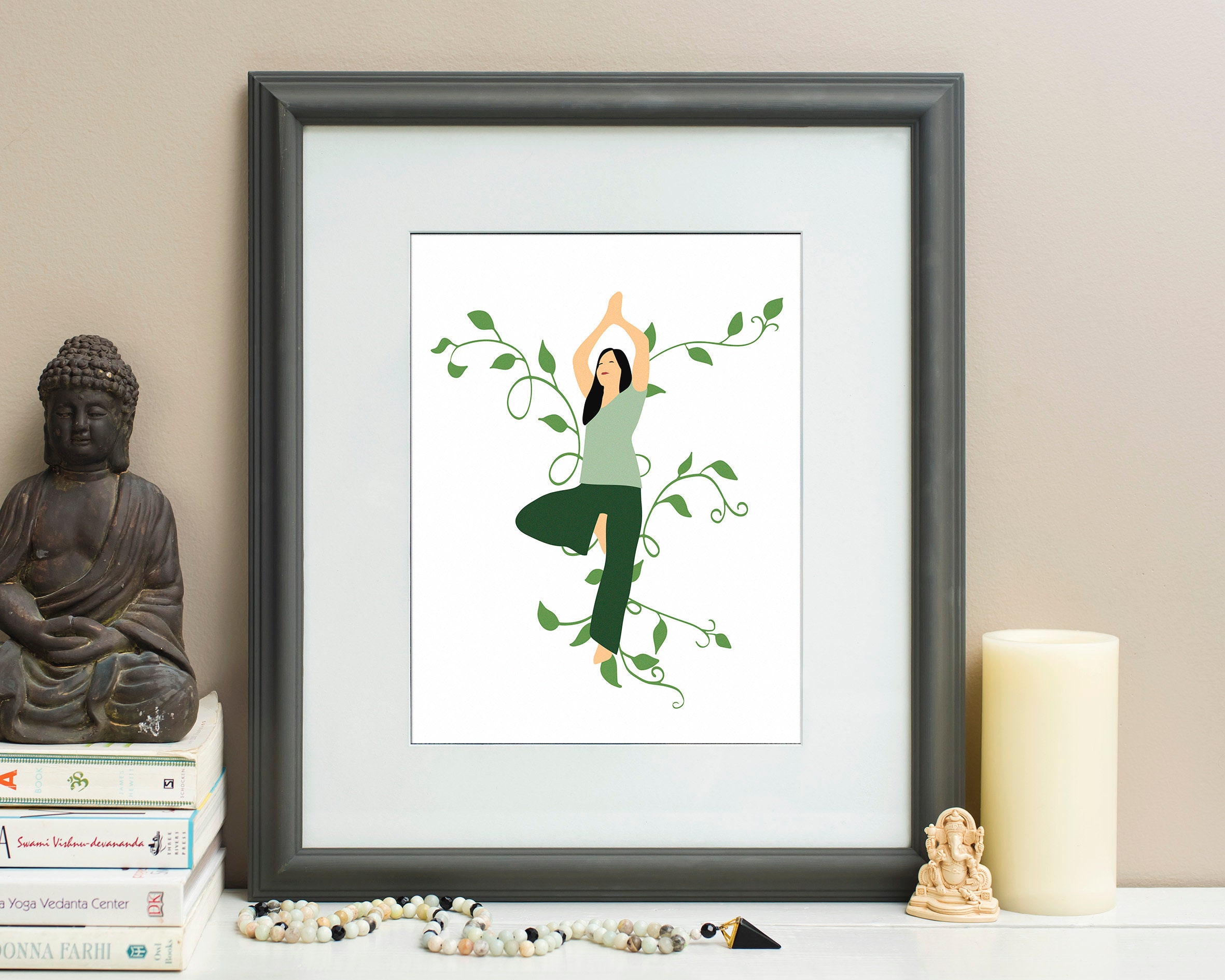 Tree Pose Yoga Poster Yoga Gift Meditation Wall Art Yoga - Etsy
