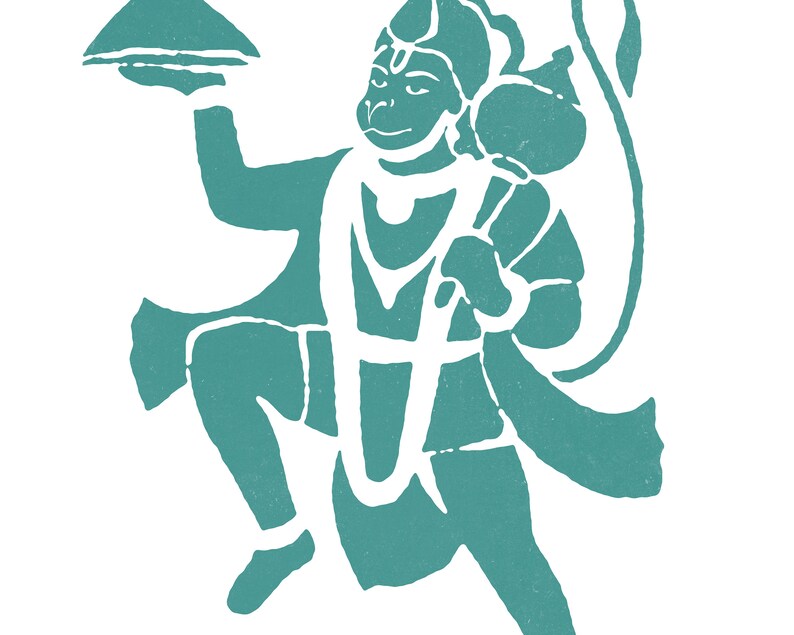 Lord Hanuman Print, Instant Download Yoga Art - Etsy
