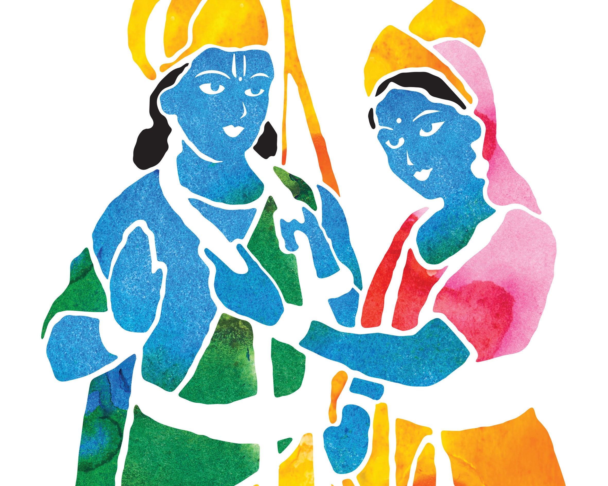 Rama and Sita Hindu Art, Instant Download Meditation Print, Spiritual ...