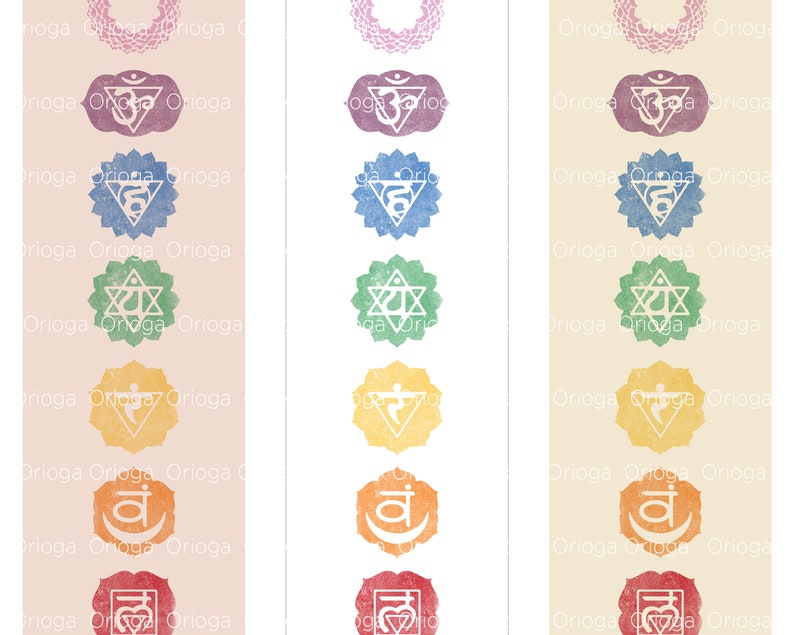 Chakra Bookmark, Chakra Art, Yoga Gift, Printable Yoga Bookmark ...