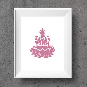 Printable Goddess Lakshmi Art, Yoga Print - Etsy