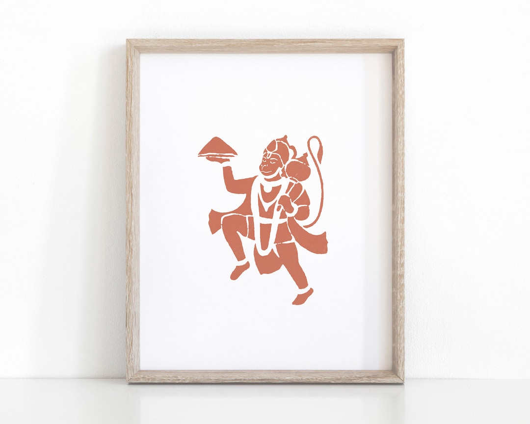 Hanuman Poster, Instant Download Yoga Gift, Spiritual Wall Decor - Etsy