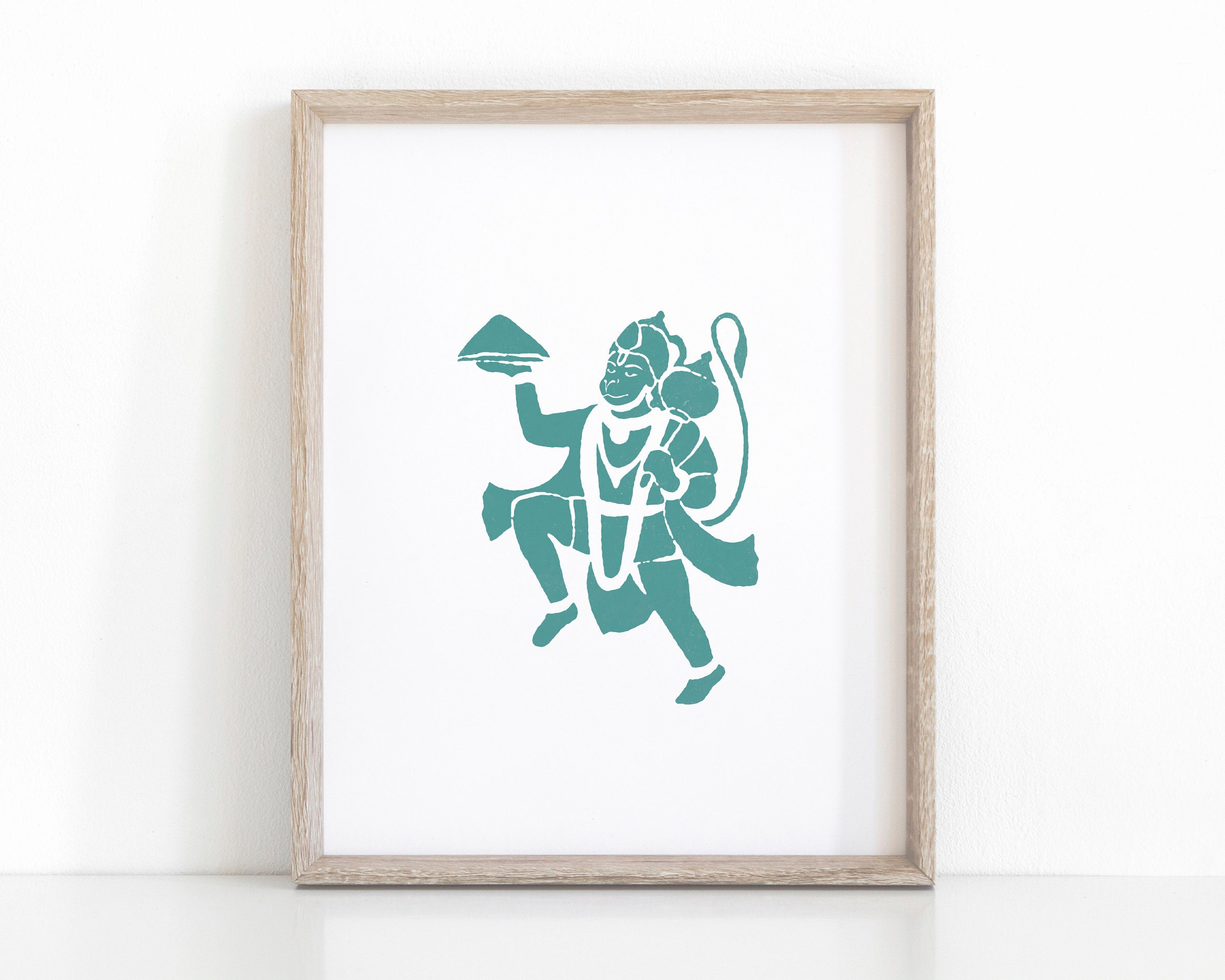 Lord Hanuman Print, Instant Download Yoga Art - Etsy