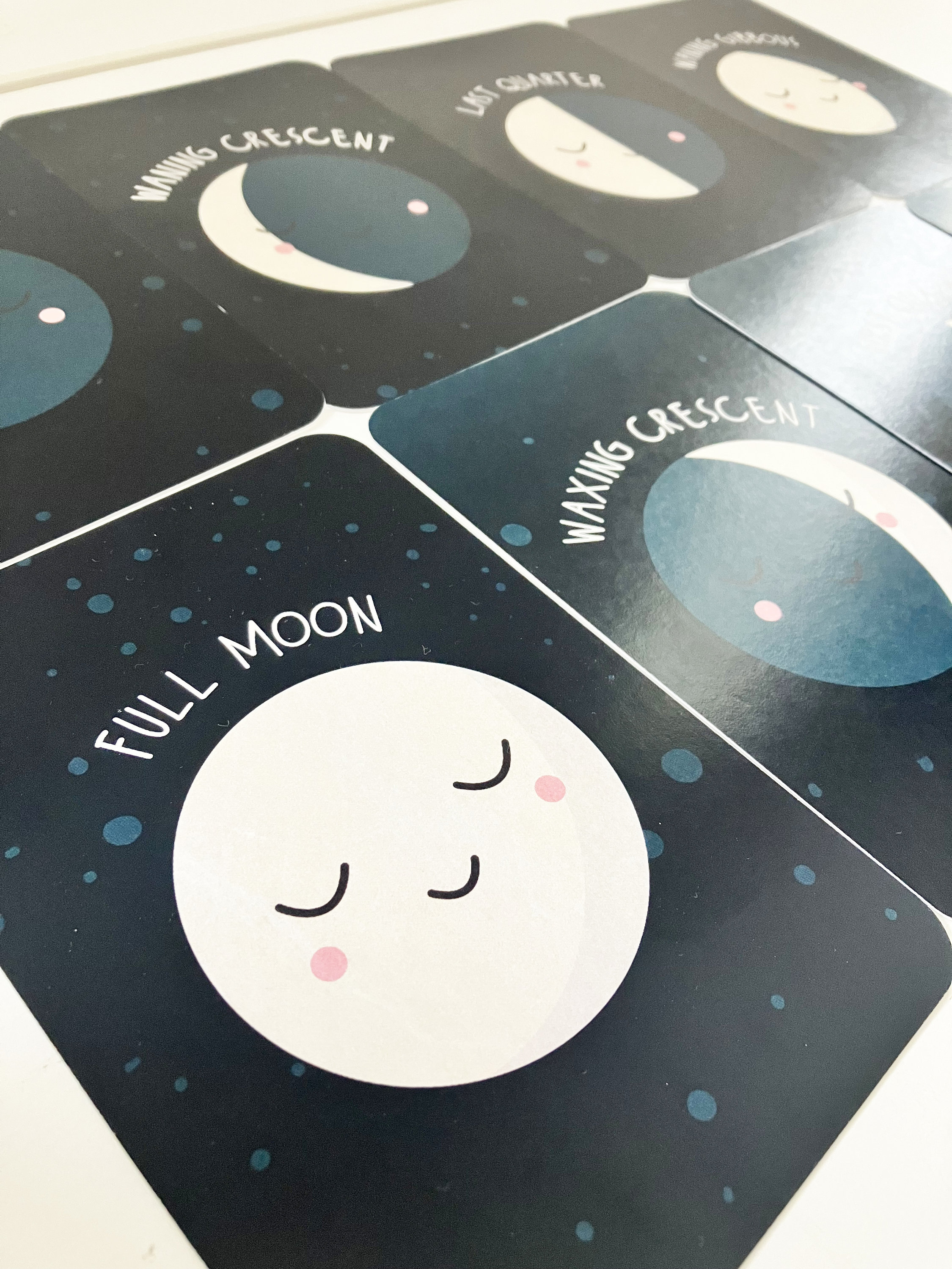 Moon Phases Flashcards | Planets Flashcards | Space Flashcards ...