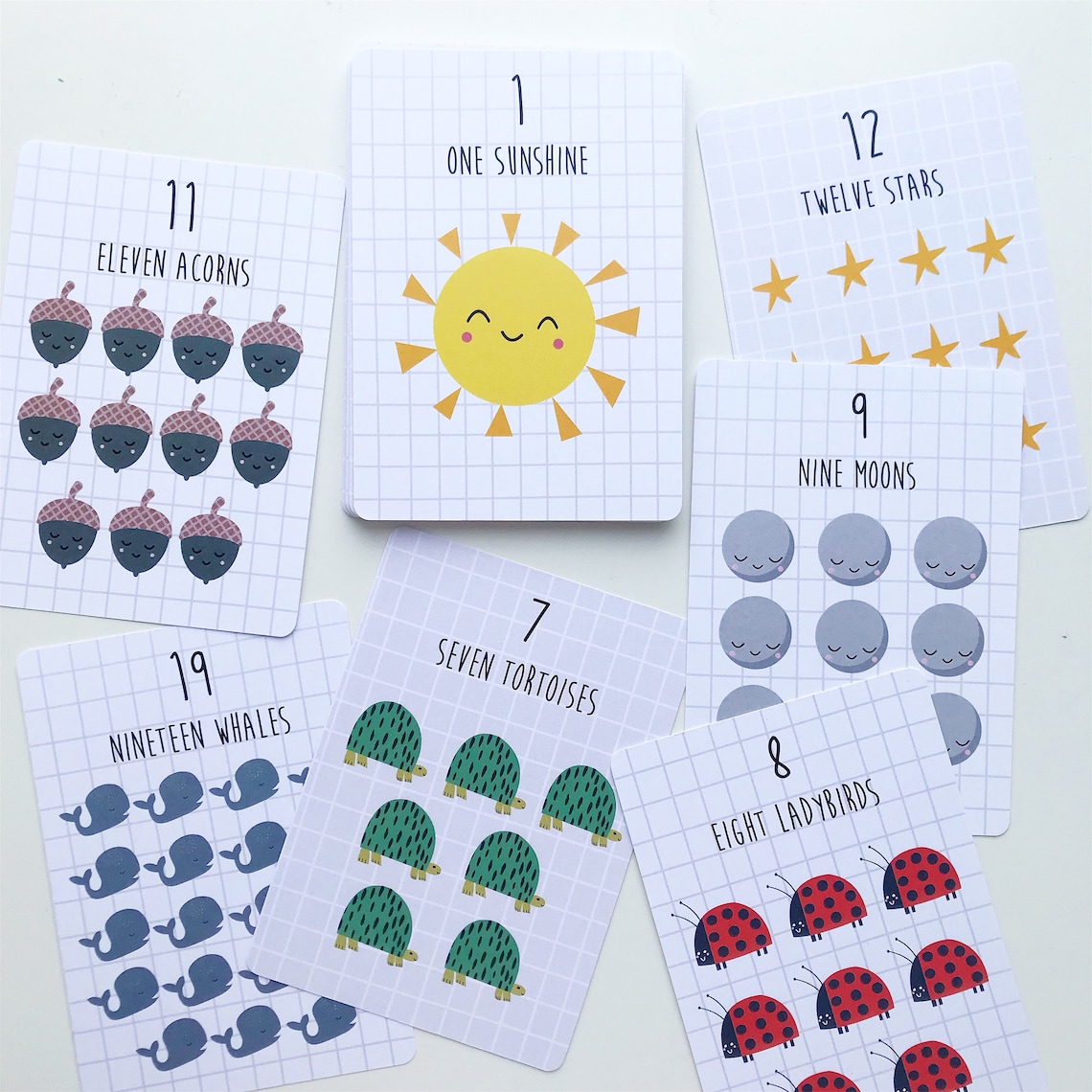 Tarjetas didácticas de números del 1 al 20, recursos educativos de ...