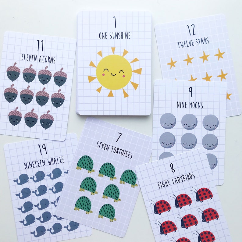 Tarjetas didácticas de números del 1 al 20, recursos educativos de ...
