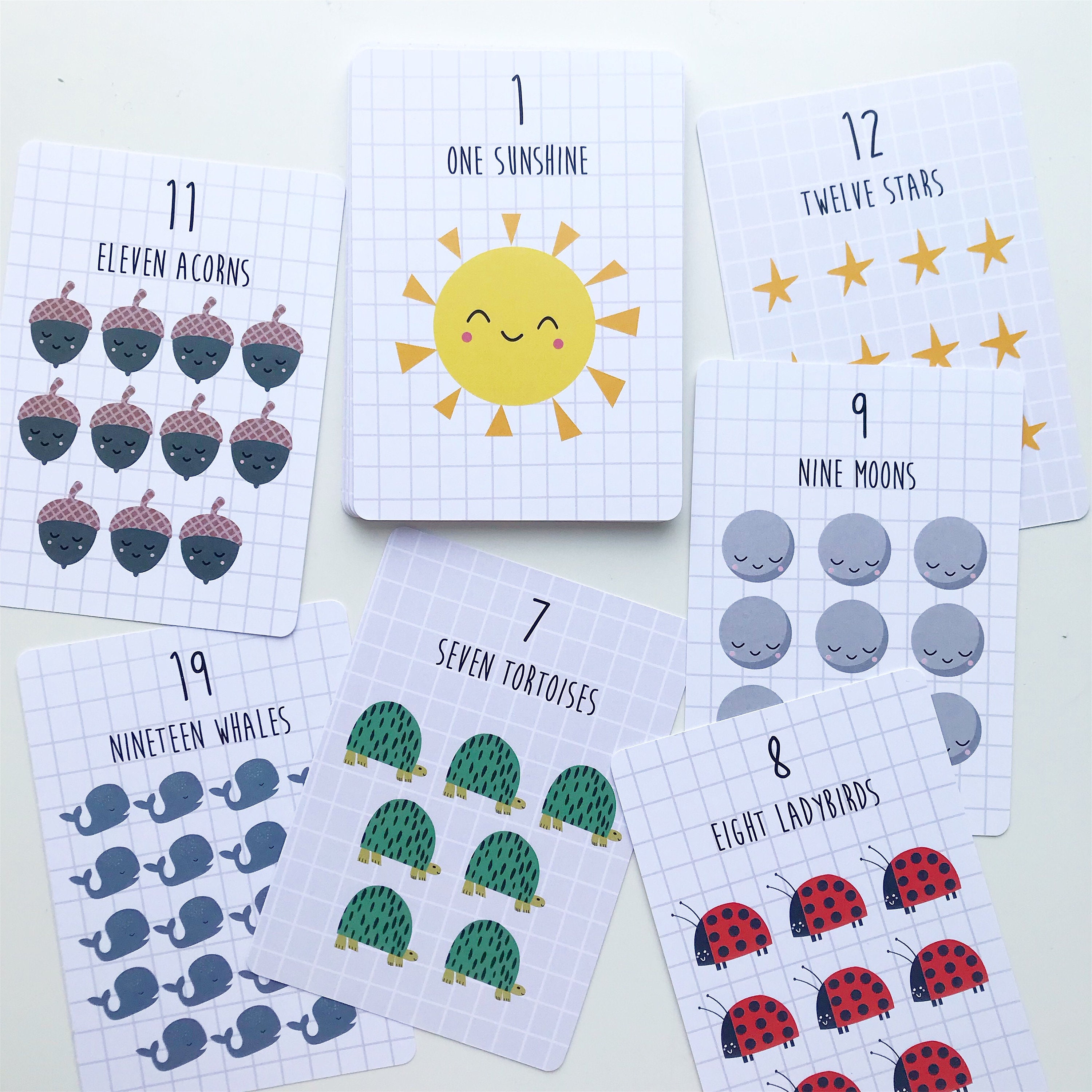 Tarjetas didácticas de números del 1 al 20, recursos educativos de ...
