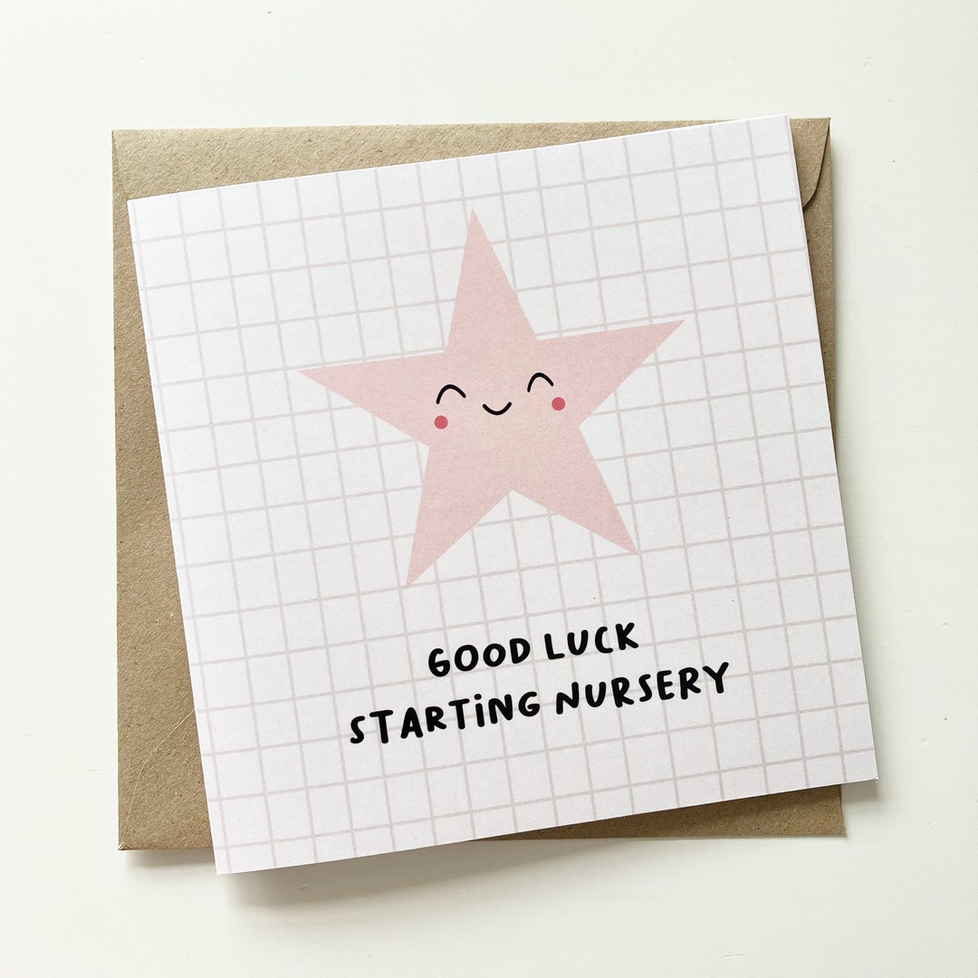 Good Luck Starting Nursery Star 6X6 Card - Etsy UK