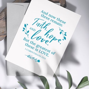 These Three Remain, Faith Hope Love 1 Cor 13:13 Verse Vector Design ...