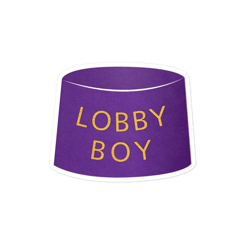 Lobby Boy Hat Sticker Decal Inspired by Wes Anderson Grand Budapest ...