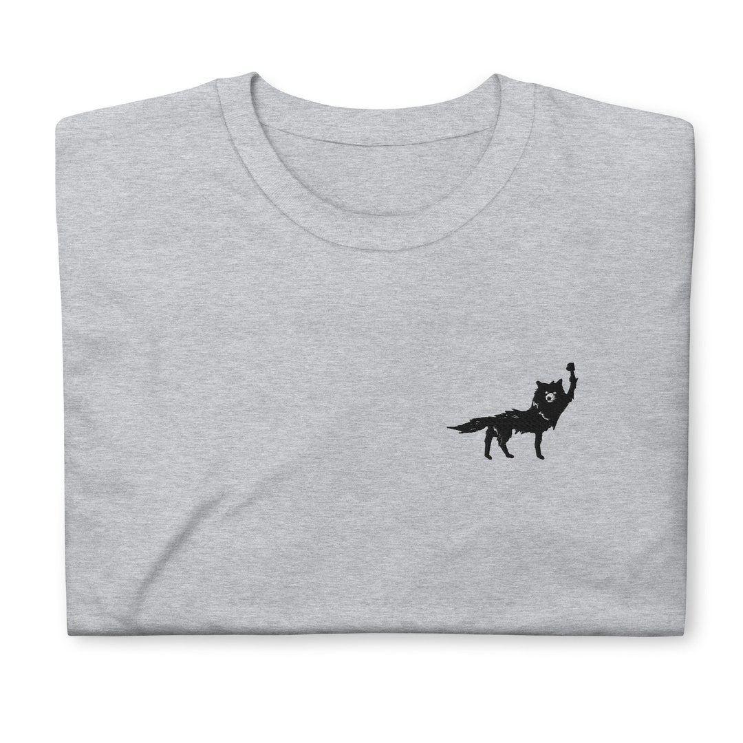 Wolf Fist of Solidarity, Fantastic Mr Fox Short-sleeve Embroidered T ...