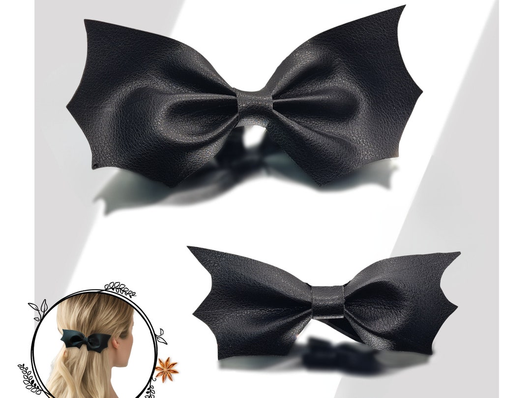 Bat Hair Bow Fun Birthday Gift for Kids, Whimsigoth: Faux Leather ...