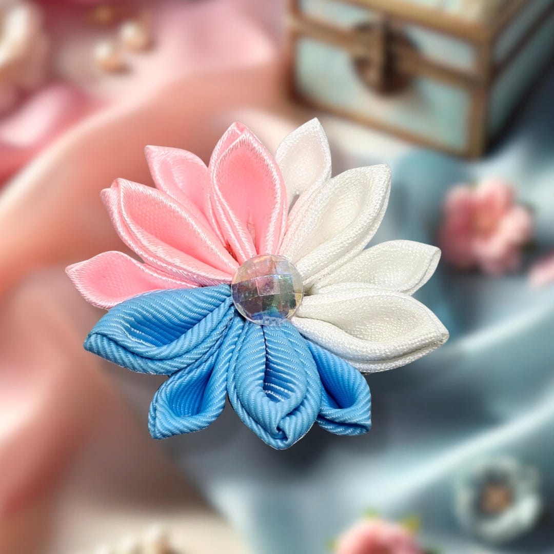 Transgender Pride Pin: Trans Flower Brooch for LGBTQ Weddings, Enby ...