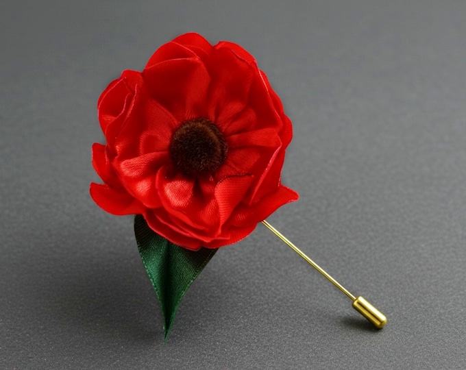 10 Poppy Pins Men's Poppy Pin Poppy Brooch Poppy Lapel Pin Boyfriend ...