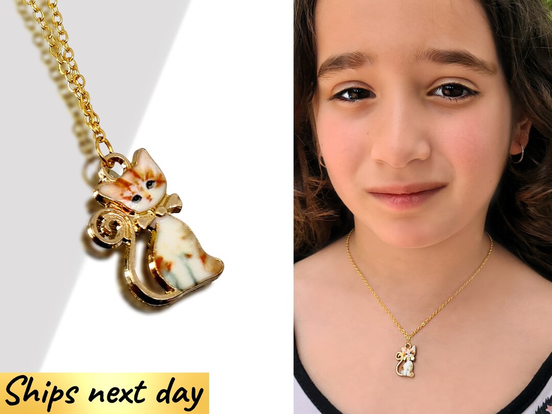 dainty-gold-necklace-with-cat-charm-pendant-gift-for-daughter-etsy