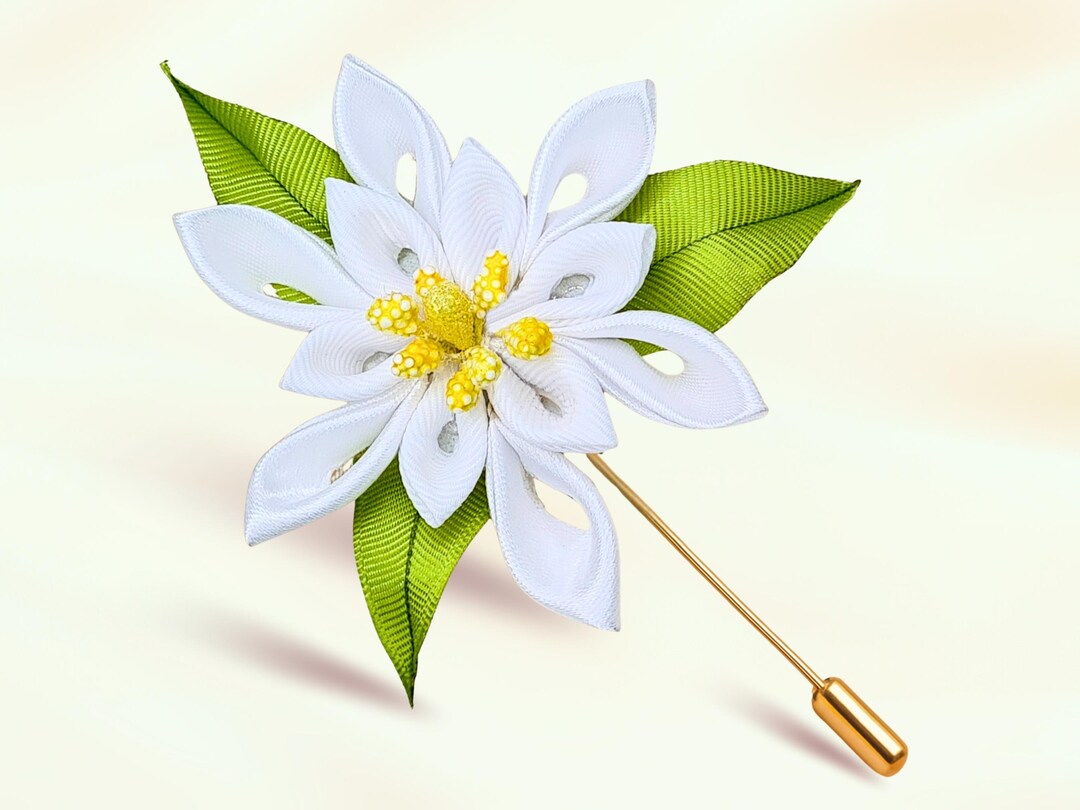 Handmade Edelweiss Lapel Pin: Austrian Wedding Groom Accessory - Etsy