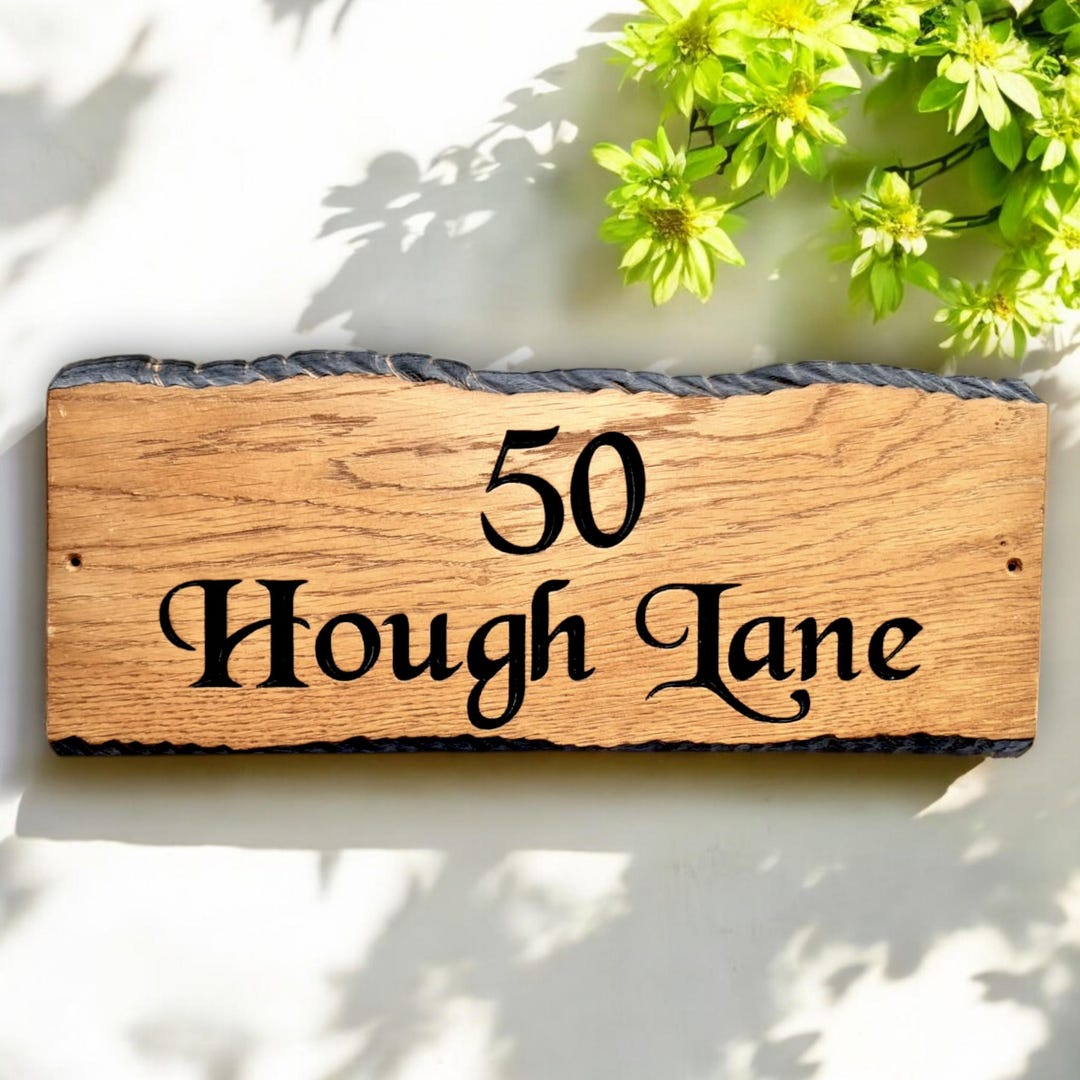 Personalized Wood Sign, Custom House Name Plaque, Wooden Door Sign ...