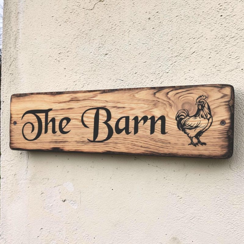 Oak Engraved House Signs - Etsy UK