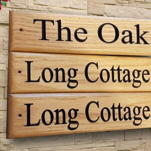 Personalised Oak House Sign,carved, Custom Engraved Outdoor Wooden Name ...