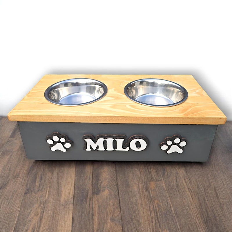 Dog Bowl Stand for Big Dog - Etsy UK