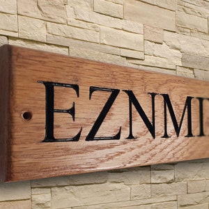 Personalised Oak House Sign,carved, Custom Engraved Outdoor Wooden Name ...