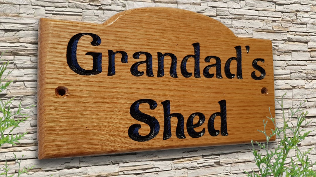 Personalized Carved Engraved House Home Number Name Oak Wooden - Etsy