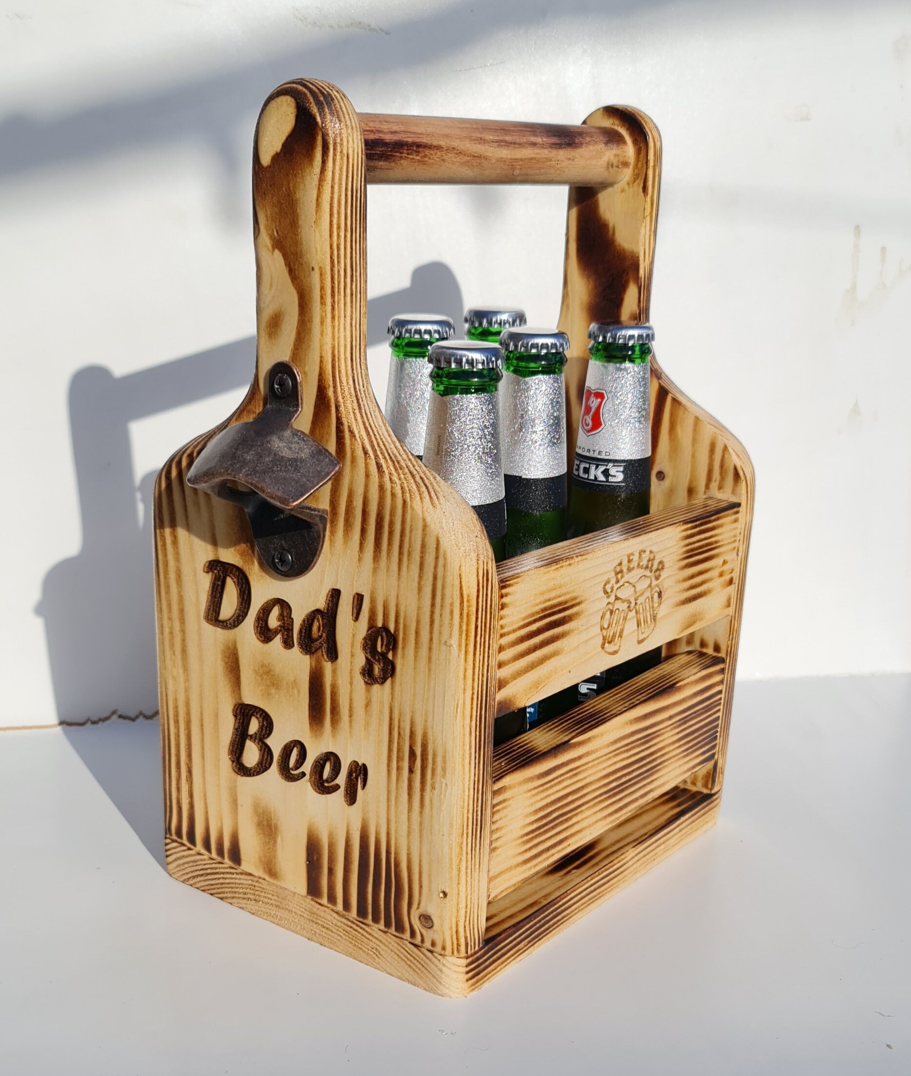 Personalised Father's Day Beer Crate With Bottle Opener