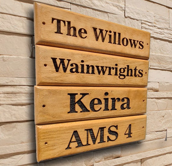 Personalised Oak House Signcarved Custom Engraved Outdoor - Etsy UK
