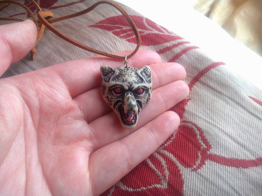 Werewolf Necklace Wolf Pendant Necklace Werewolf Steampunk Necklace Key ...