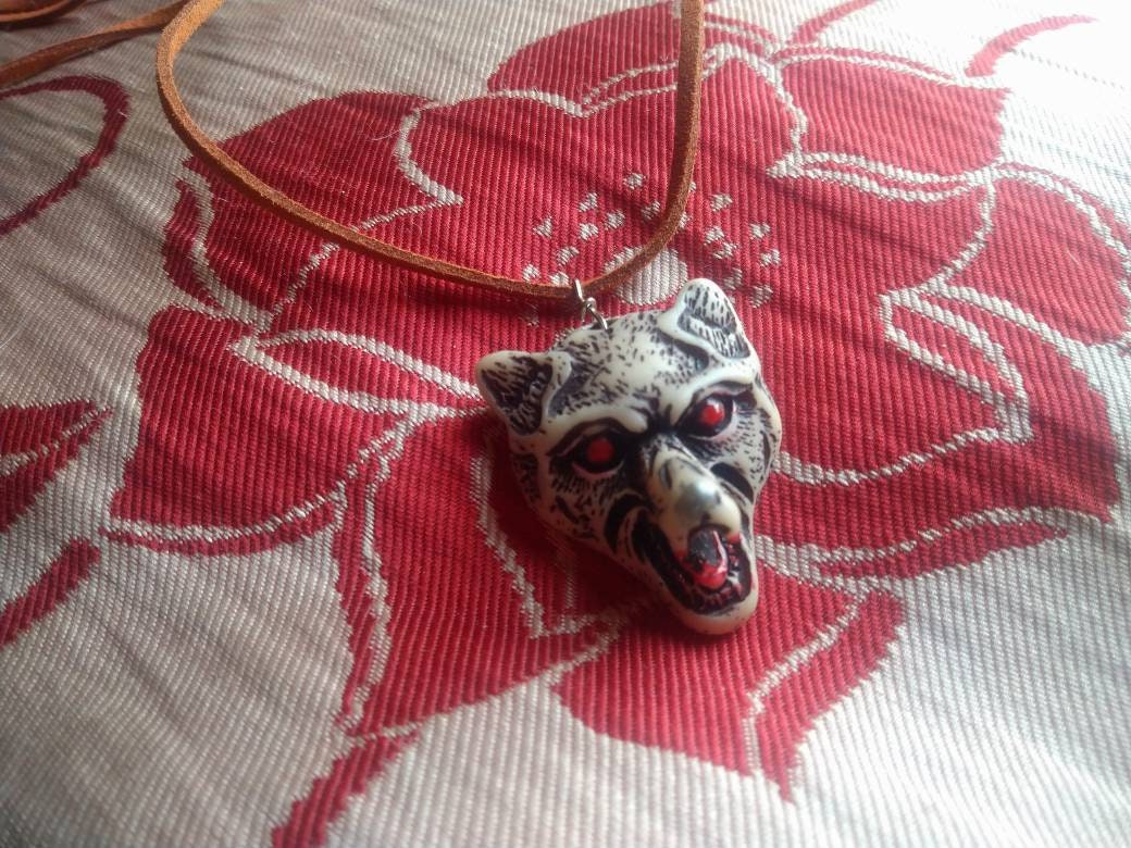 Werewolf Necklace Wolf Pendant Necklace Werewolf Steampunk Necklace Key ...