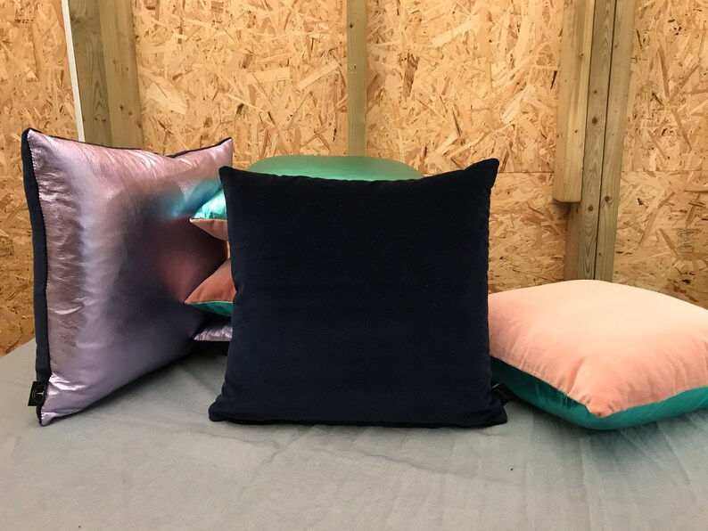 Metallic Leather Feather Cushions - Etsy