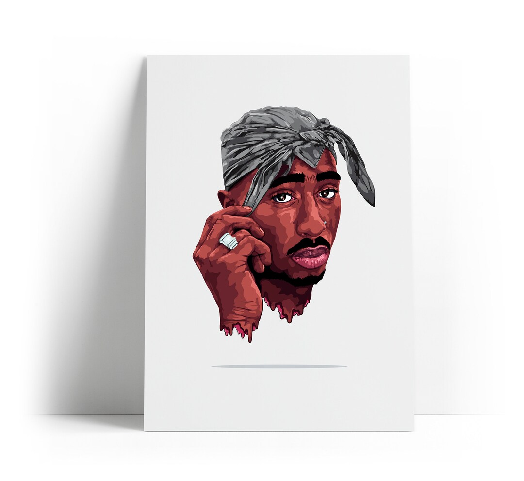 Tupac Illustrated Print - Etsy