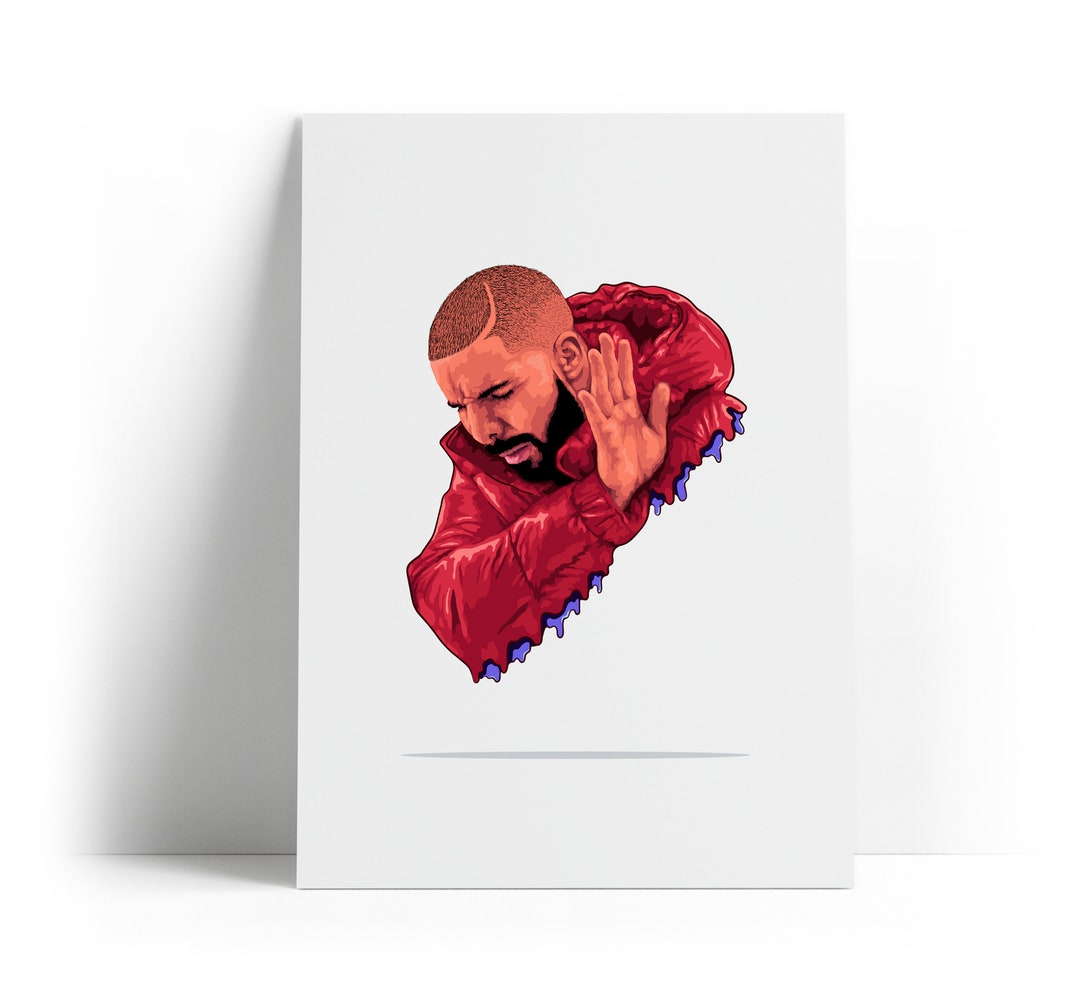 Meme Drake Illustrated Print - Etsy