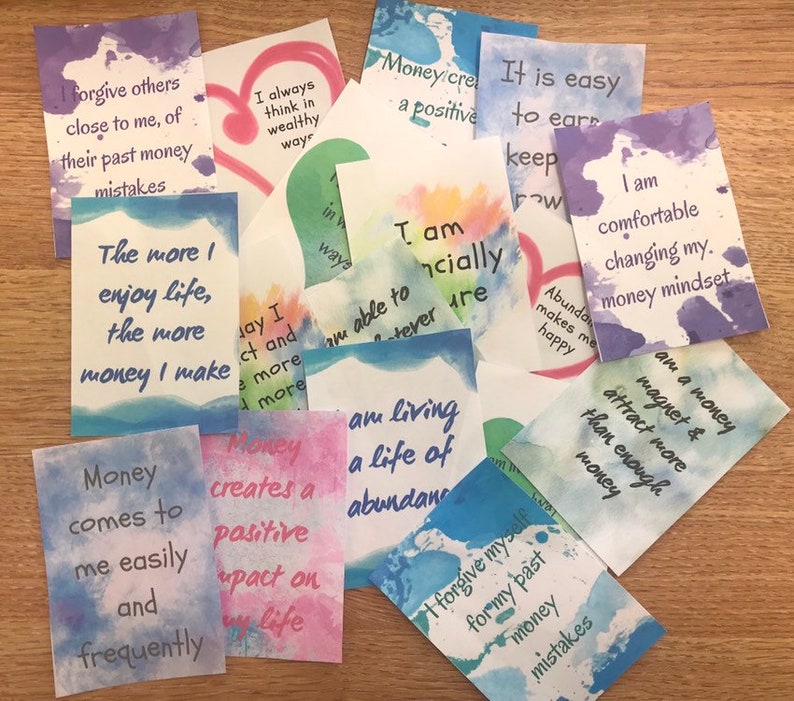 Printable Wealth Affirmation Cards Manifesting Money and Abundance ...