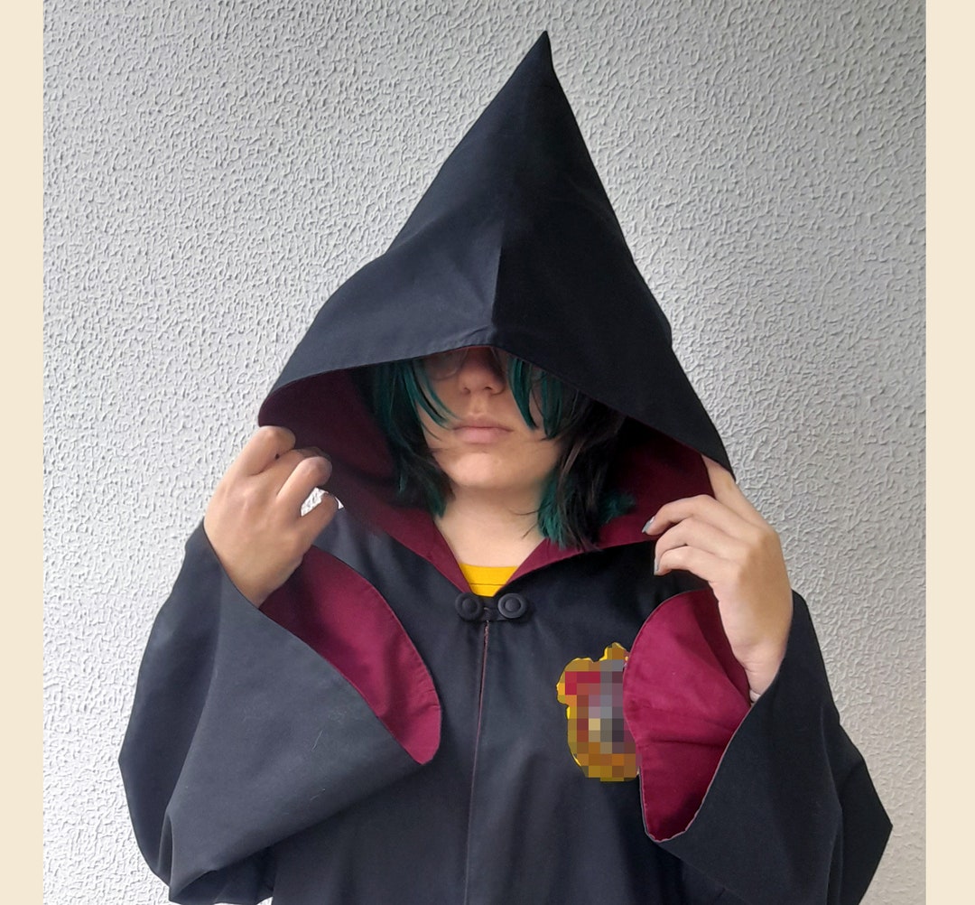 Adult Wizard Robe Fully Lined, Cosplay Hooded Cloak With Sleeve - Etsy